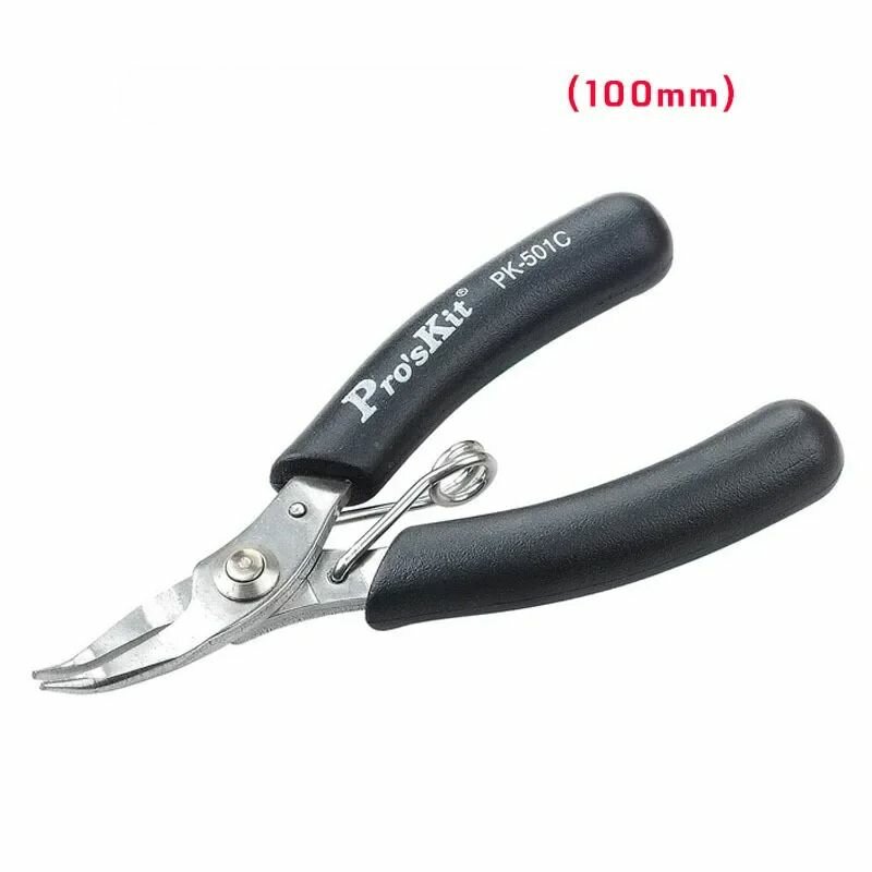 Pro'sKit 1PK-501A/C/E Портативные наклонные прецизионные изогнутые плоскогубцы без зубцов из нержавеющей стали