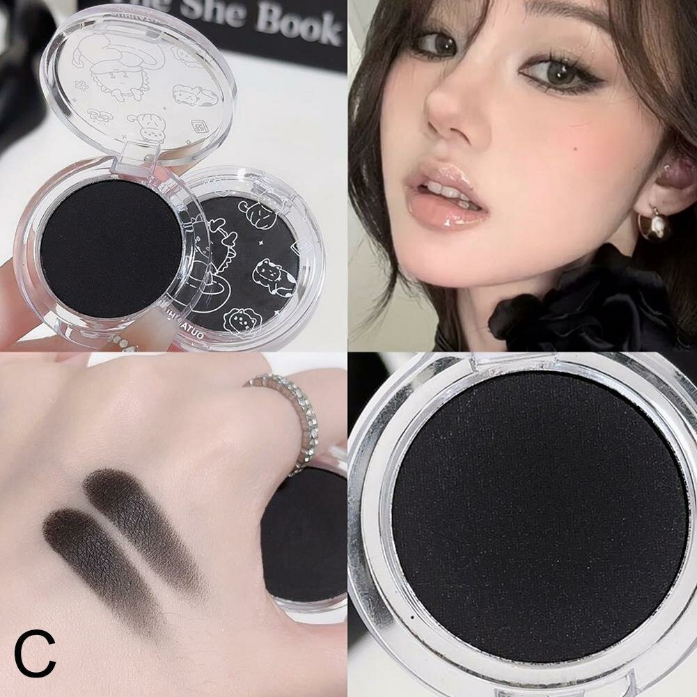 Матовые перламутровые тени для век, Черный/Белый