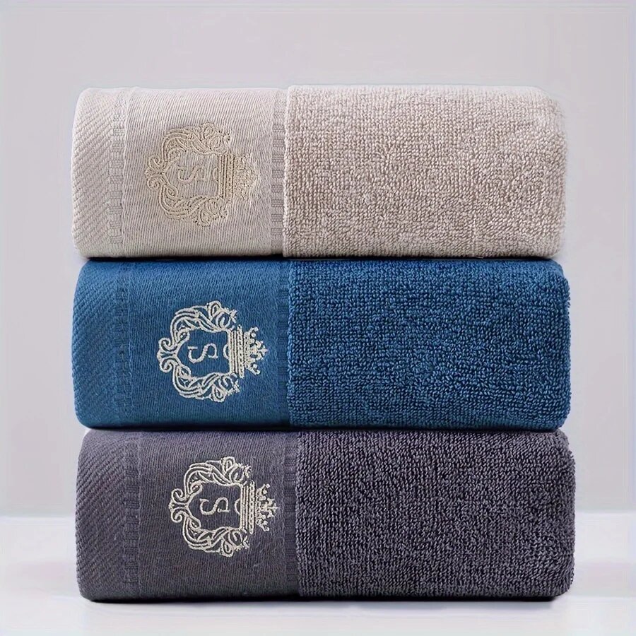 Полотенца inyahome хлопковые, цвет: S khaki blue grey