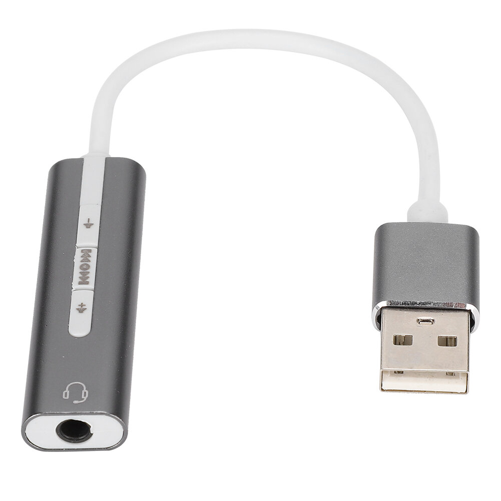 Внешняя звуковая карта USB из алюминиевого сплава для всех компьютерных систем, стерео 7.1