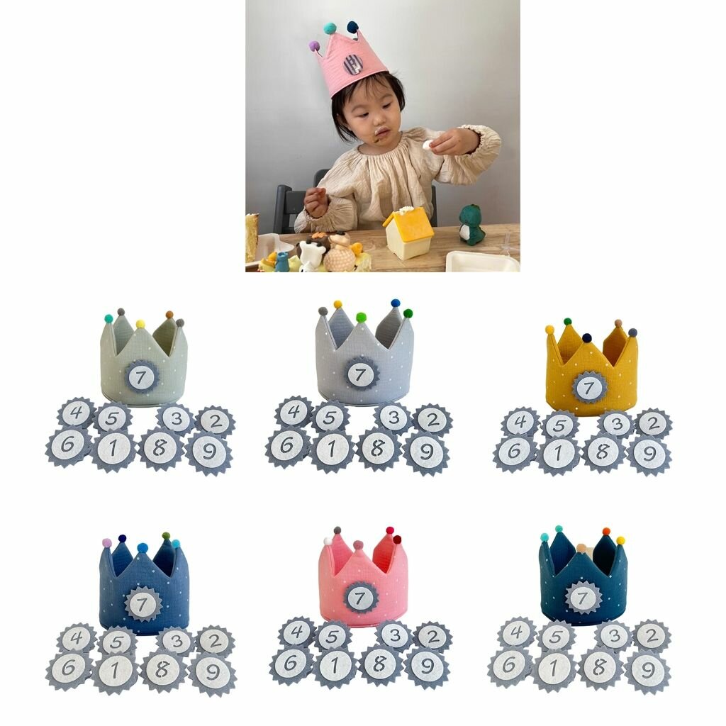 Корона для детской фотографии-Синий