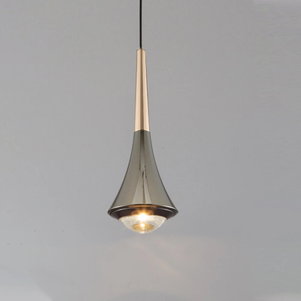 Подвесной светильник AIZHOU, алюминий, акрил, регулируемая яркость, 220V DIMMABLE, gold black, Cold white 6000K