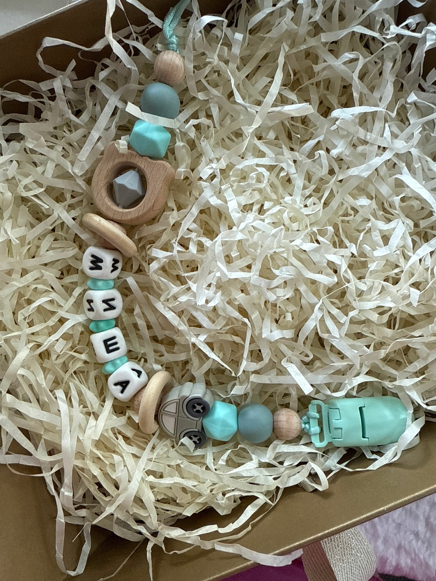 Держатель именной для соски Миша Михаил