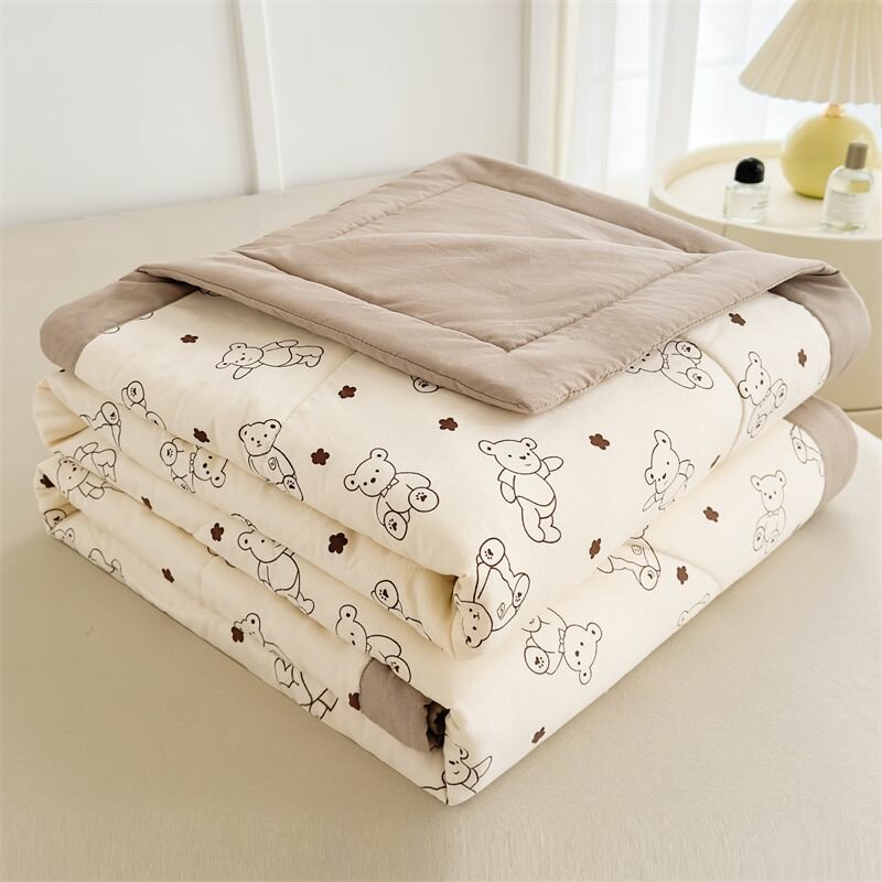 Одеяло 100% хлопок "Ультратонкое" размер с хлопковым наполнителем летнее/легкое/тонкое