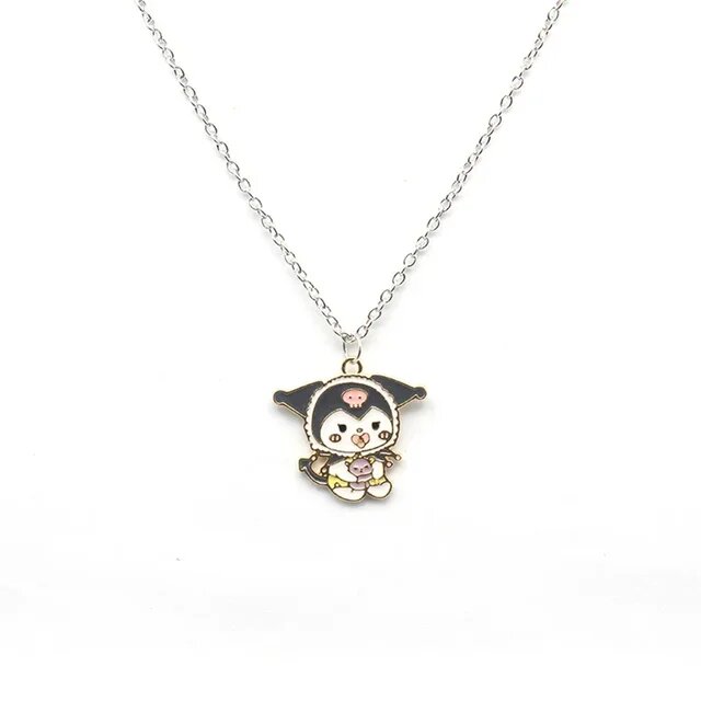 Ожерелье с героями мультфильмов Sanrio, детское ожерелье с подвеской «Hello Kitty Kuromi», женское модное ожерелье, аксессуары для подруги, подарок