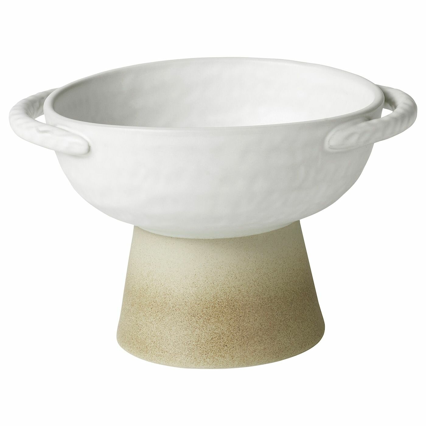 LOKALT Сервировочная миска икеа, бежевый белый/ручная работа 15 см (60497894)