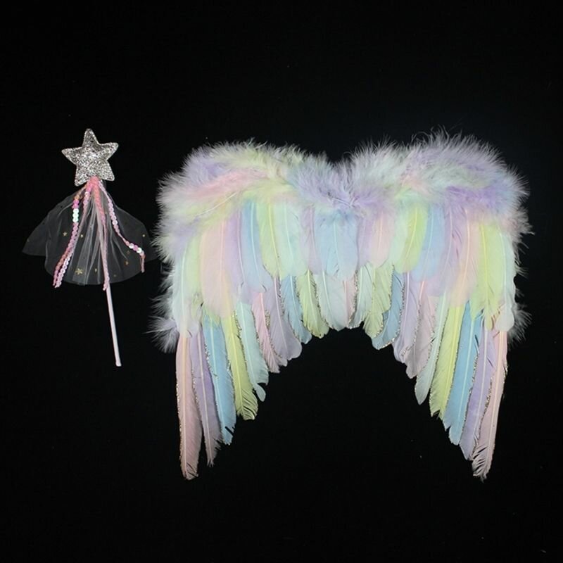 Крылья из Радужных Ангельских Перьев-Крылья плюс Ангельская Палочка