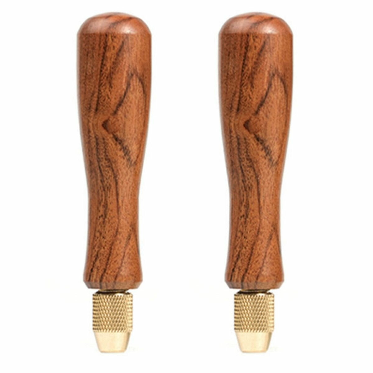 2X Деревянные ручки для напильников Деревянные ручки с латунным цанговым патроном для небольших напильников Аксессуары DIY