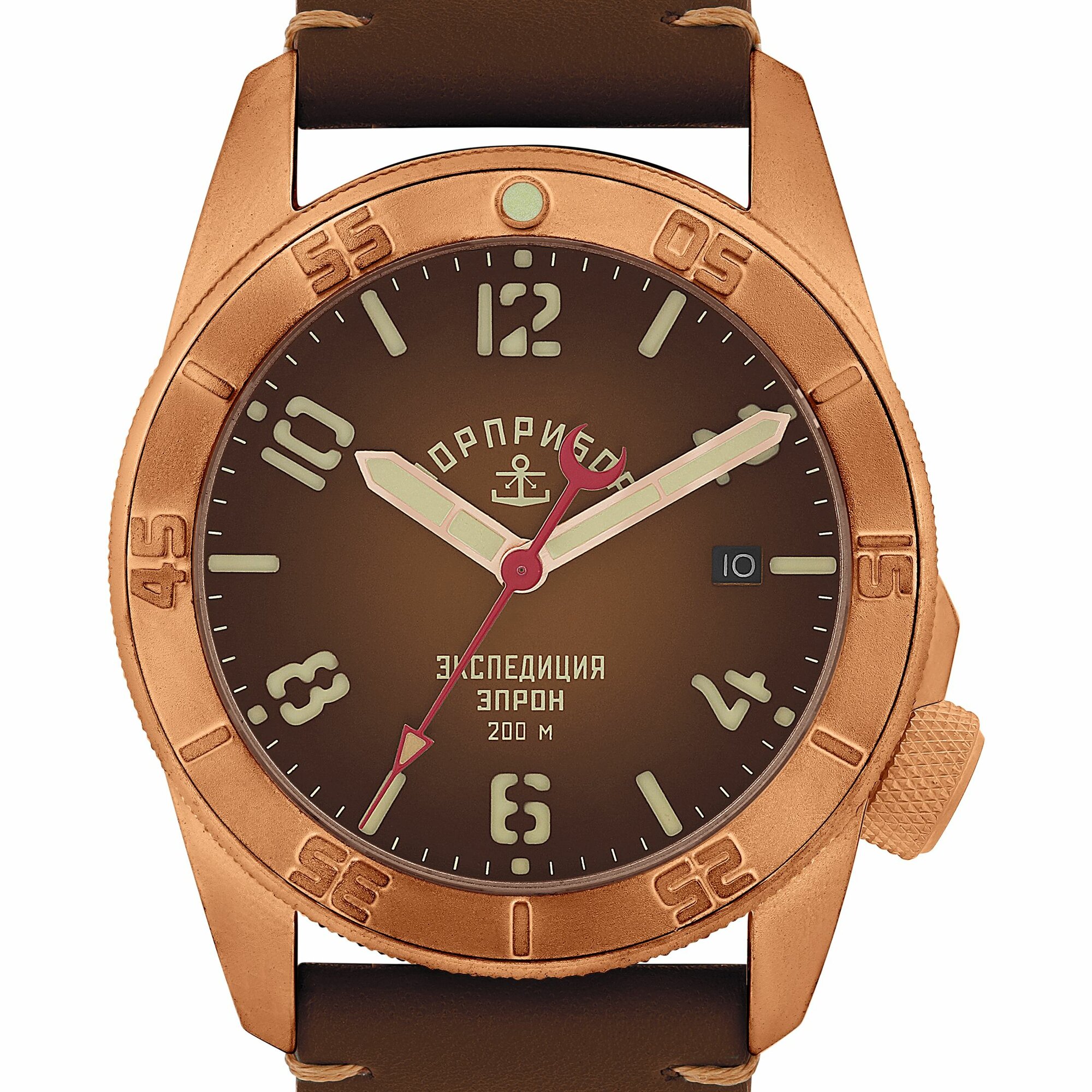 Морприбор Экспедиция эпрон часы из бронзы