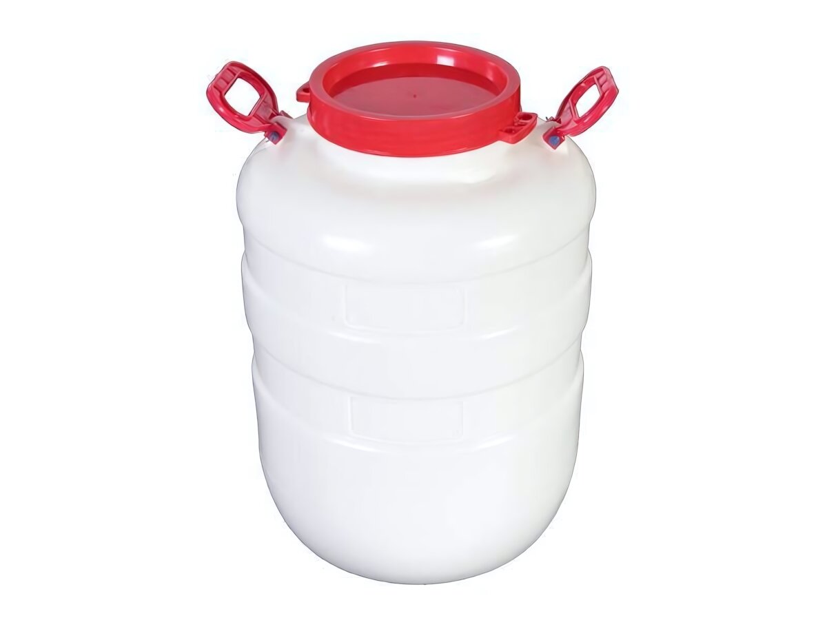 Бочка пластиковая 40л с крышкой на защёлках, микс цветов, прочная