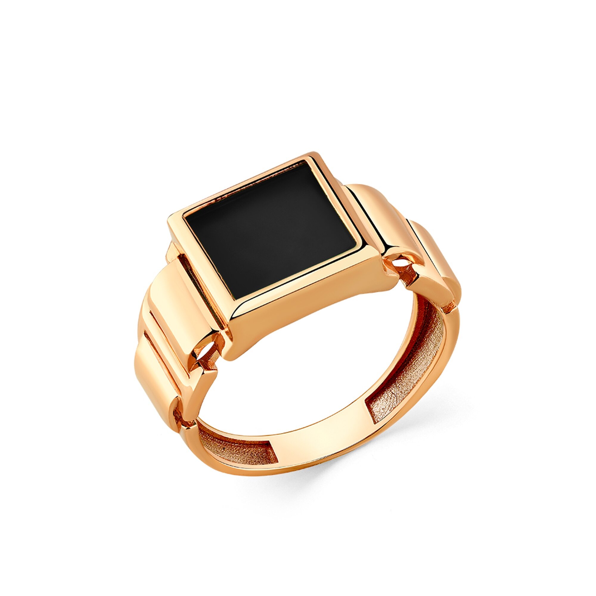 Кольцо, красное золото, 585 проба, агат