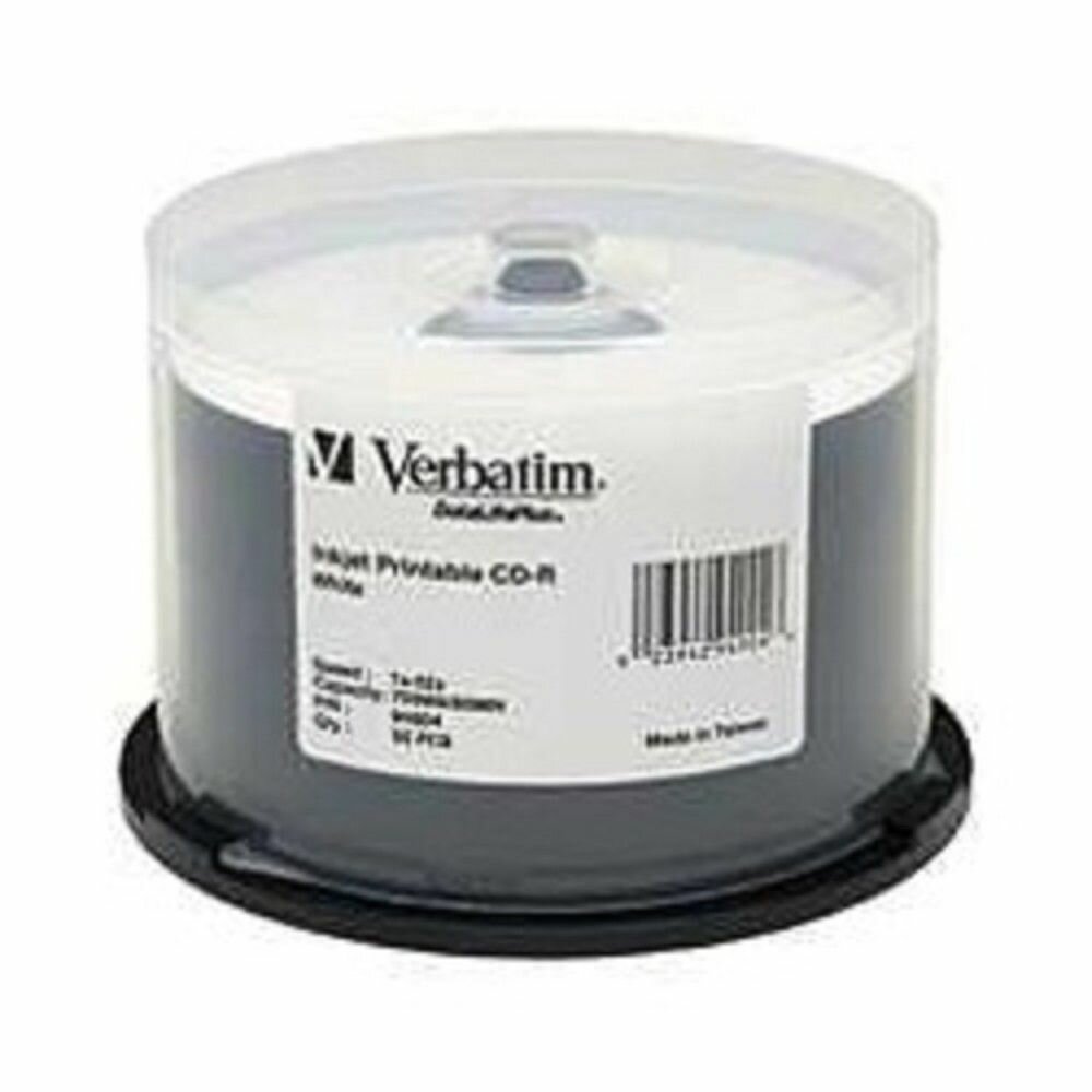 Verbatim Диски CD - R Printable InkJet,52 - x 700Mb, Cake Box 43439 ,25 шт.