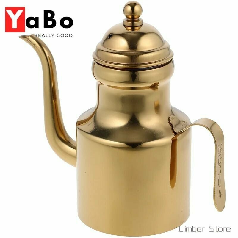 Кувшин "IKEA", для воды и сока, нержавеющая сталь 304, золотой цвет, 14,6 см