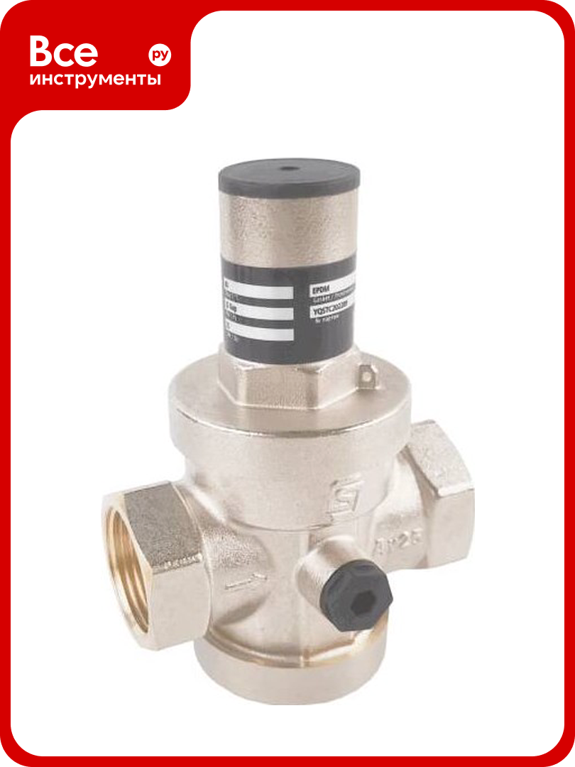 Регулятор давления поршневой SantechSystems Ду40, Ру25, муфта/муфта, Рн1-5,5, под манометр, для установки манометра