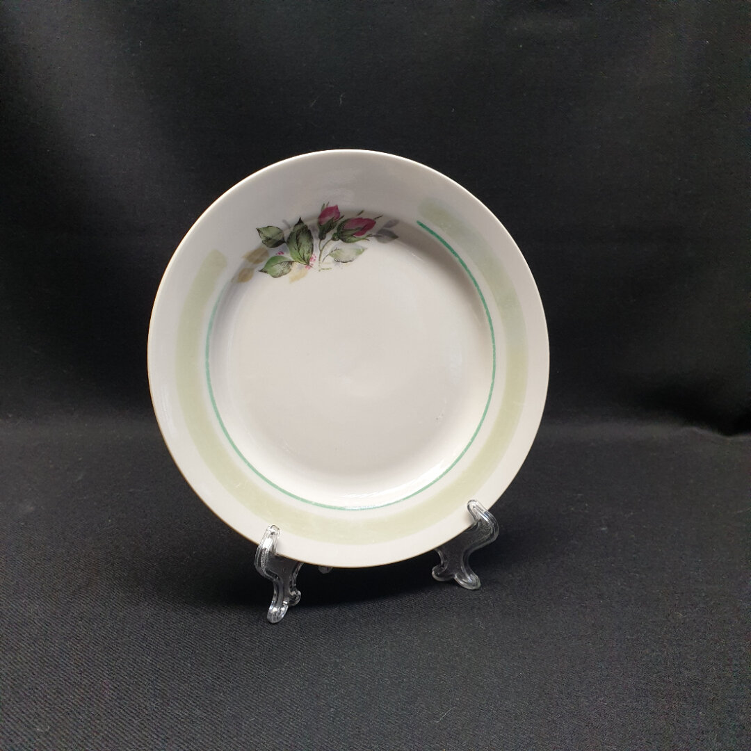 Десертная тарелка Дулево, фарфор деколь 17 см, винтаж Россия