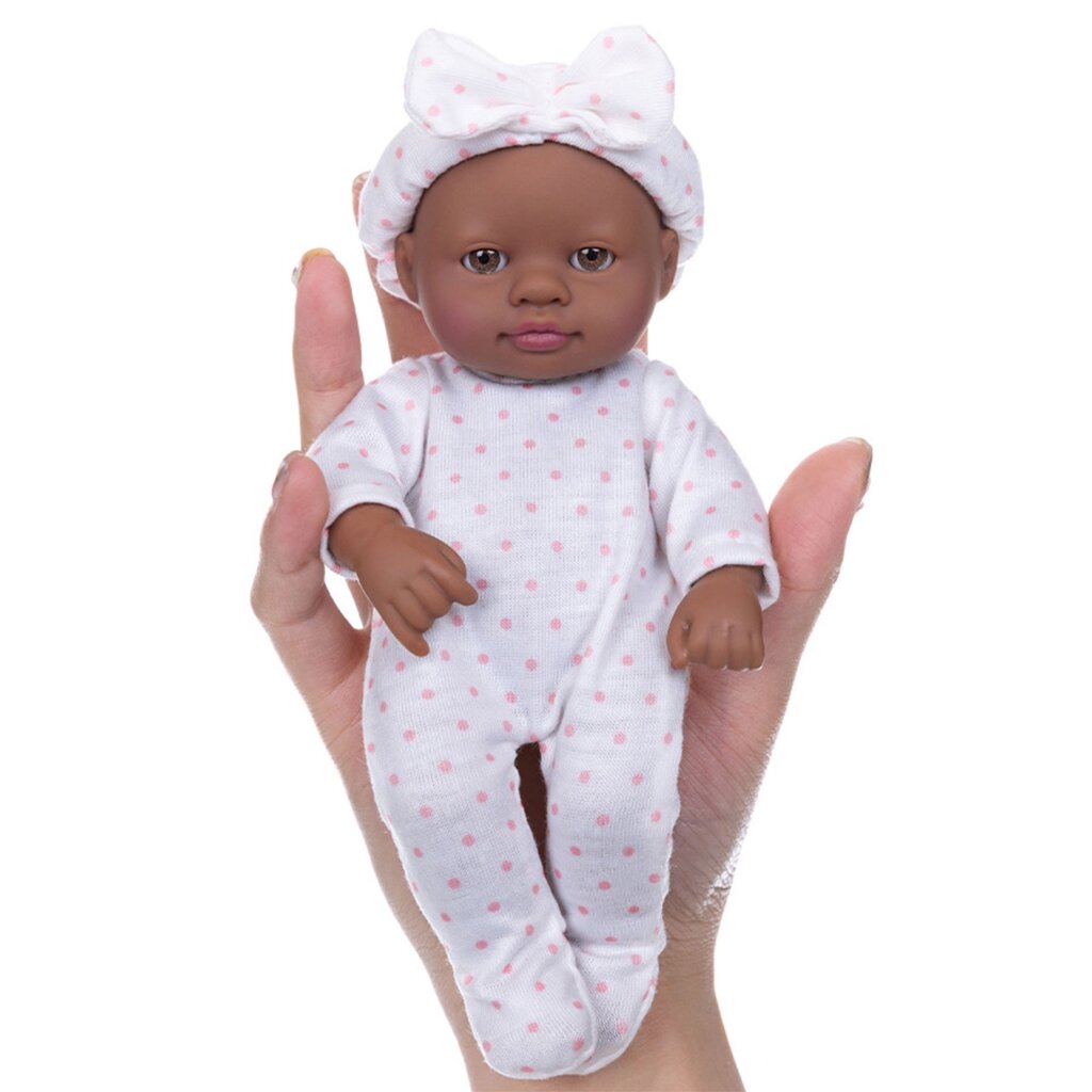18см Мягкая Виниловая Кукла Черный Младенец