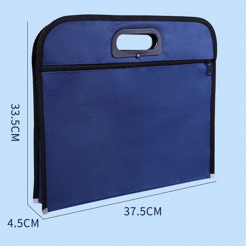 Сумочка для документов B4 сумка для хранения бумаги холщовый комплект книга Органайзер Чехлы двухслойный Портфель Портативные чехлы, Темно-синий