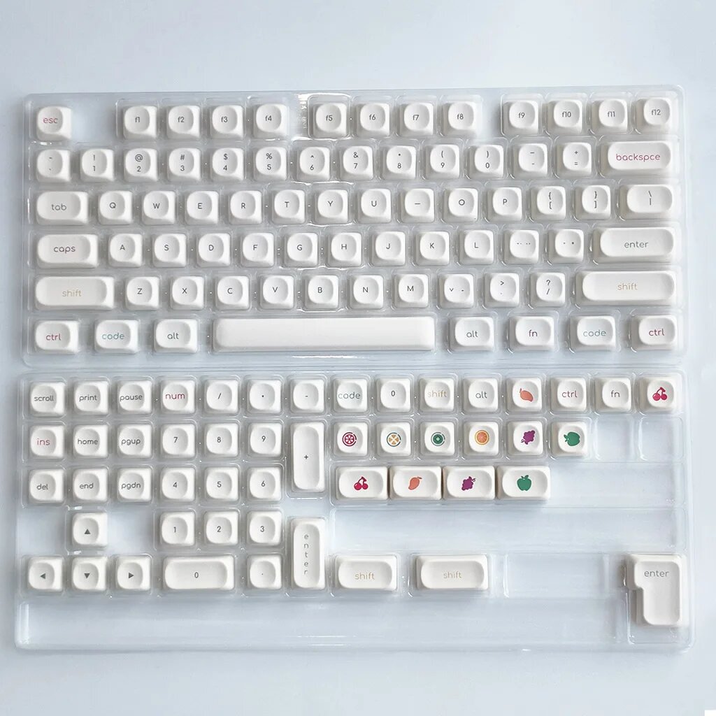 MAIMOOO Колпачки для клавиш PBT "Замороженный йогурт", 124 шт. Frozen Yogurt