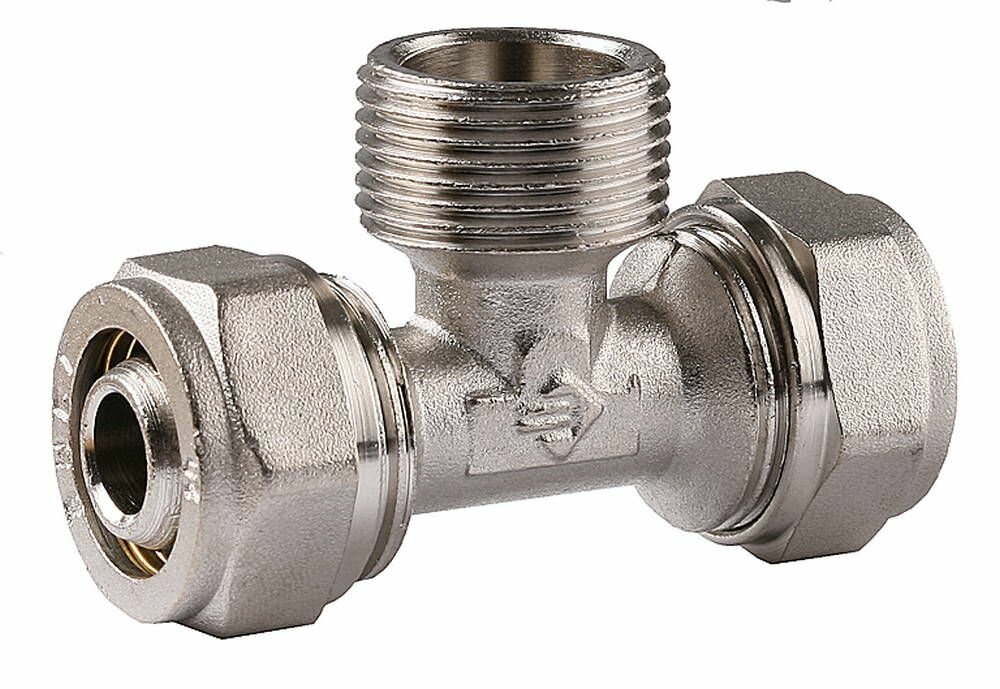 Цанга-штуцер ЗУБР, 1/2"x16x2.0мм, тройник, 16 отверстий 51404-16-1/2