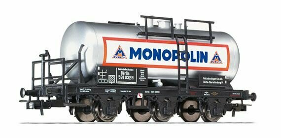 L235493 LILIPUT Трехосная вагон-цистерна с тормозной площадкой "MONOPOLIN", DR, Ep.II, H0 1/87