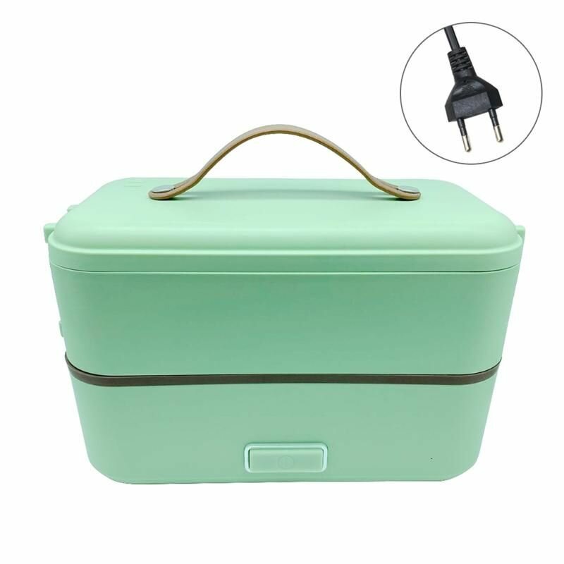 Портативный подогреватель еды 1.1-1.2л, Двойной зеленый - EU