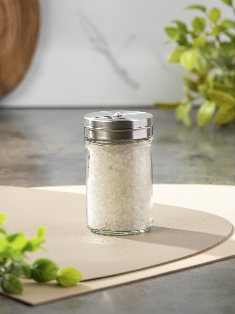 Баночка для специй стеклянная, нержавеющая сталь, 90 мл, Daniks