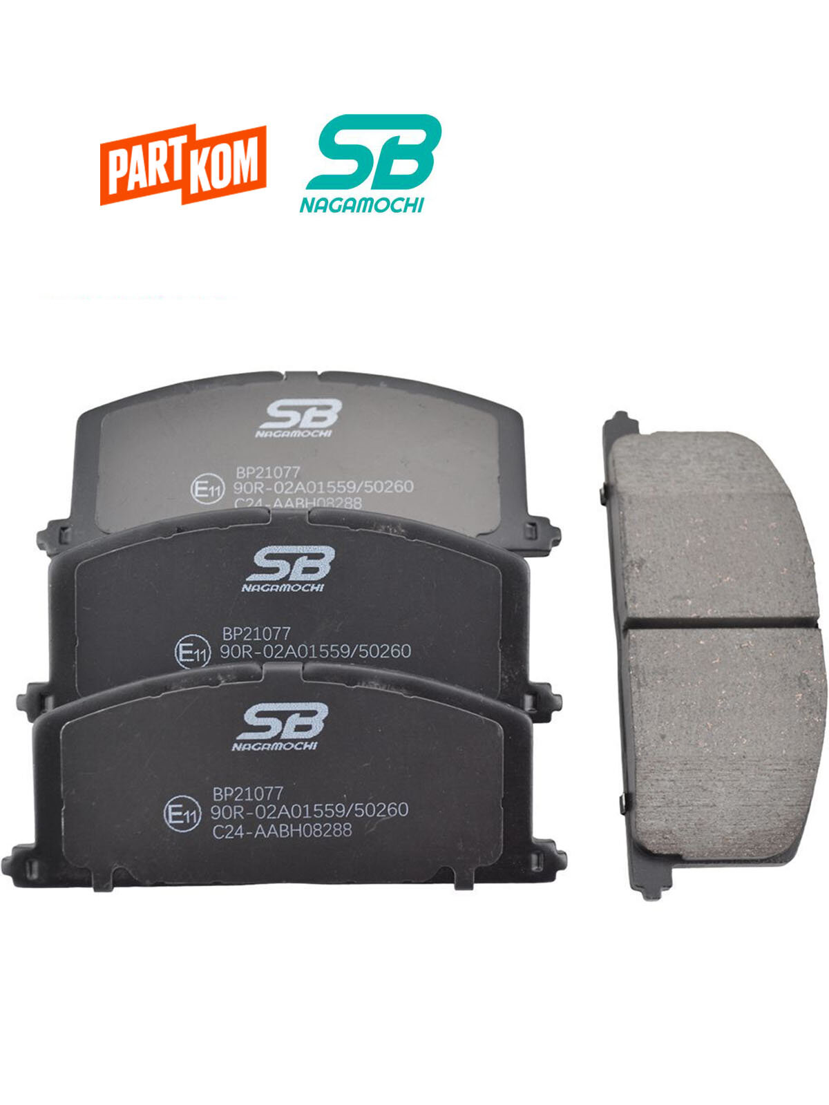 Тормозные колодки передние SB NAGAMOCHI BP21077 для а/м Toyota Corolla (E80-E100), Paseo II, Sprinter Trueno (100), Corolla Ceres