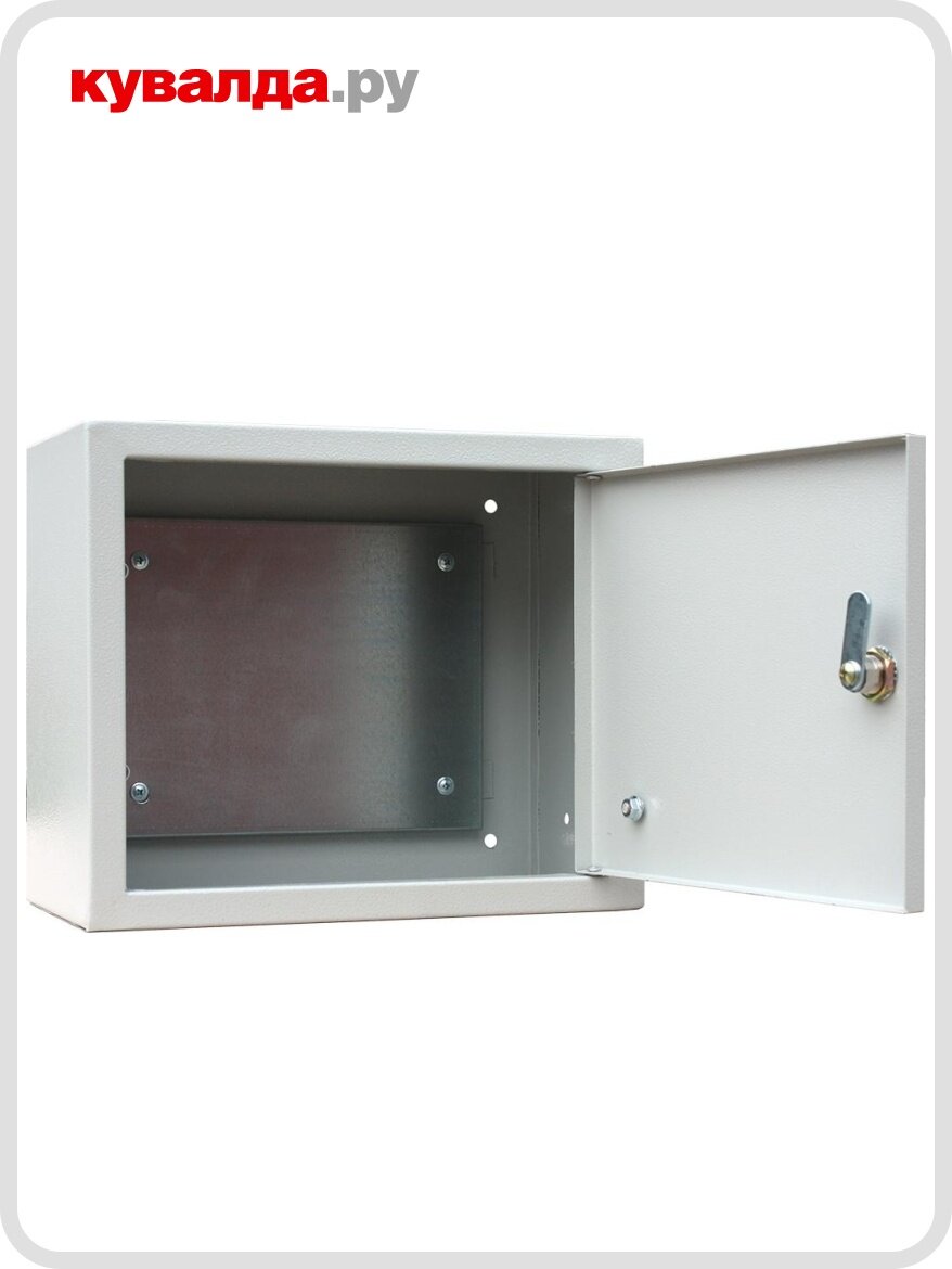 Щит металлический распределительный RUCELF ЩМП-02 IP54 навесной с монтажной панелью