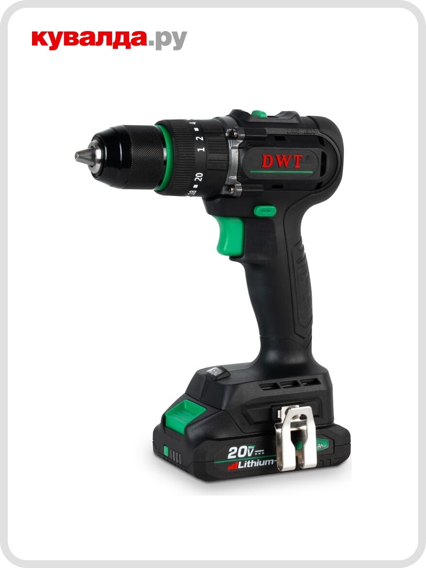 Дрель-шуруповерт аккумуляторная DWT ASBP-20 DNG-2 BMC ударная