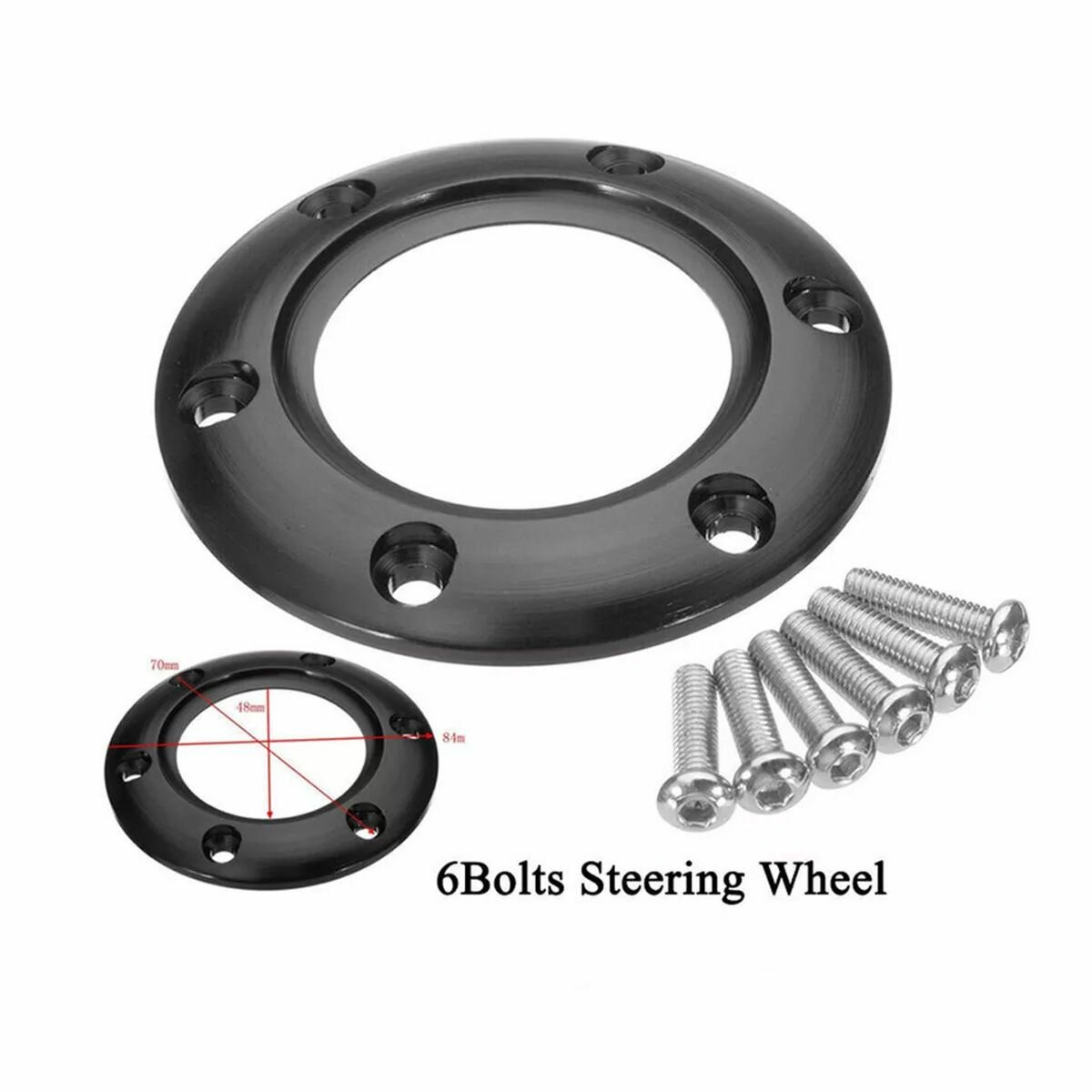 6-отверстный адаптер для кнопки звукового сигнала на руле, подходящий MOMO/NRG, с 6 болтами