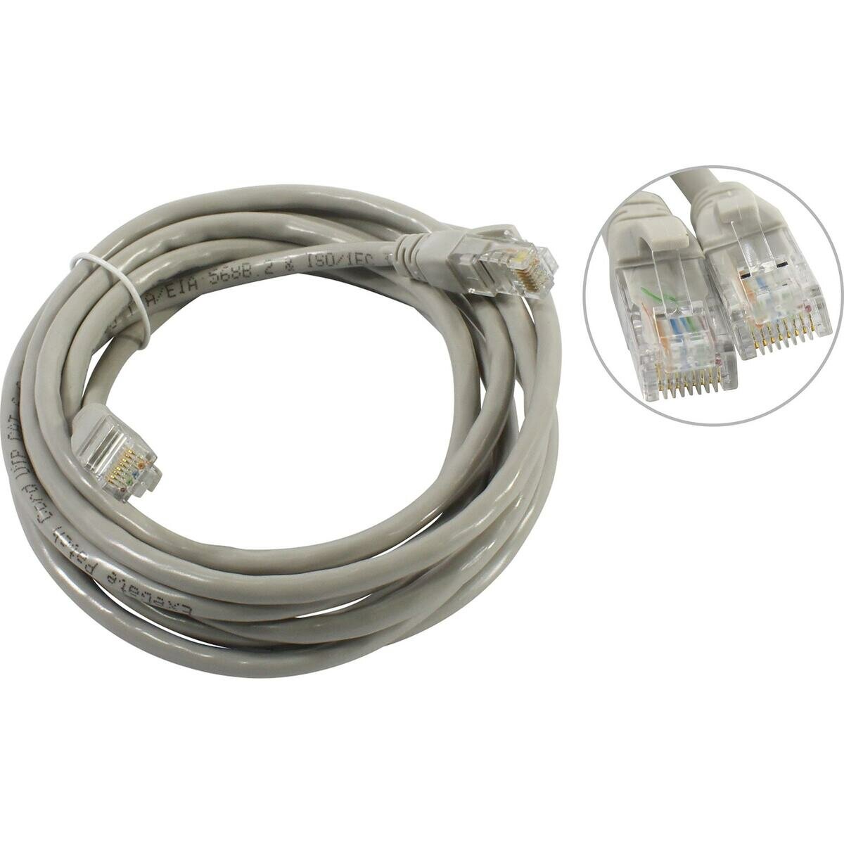 ExeGate UTP-RJ45-RJ45-C6-CU-3M-GY Patch Cord UTP кат.6, 3м, серый EX282006RUS