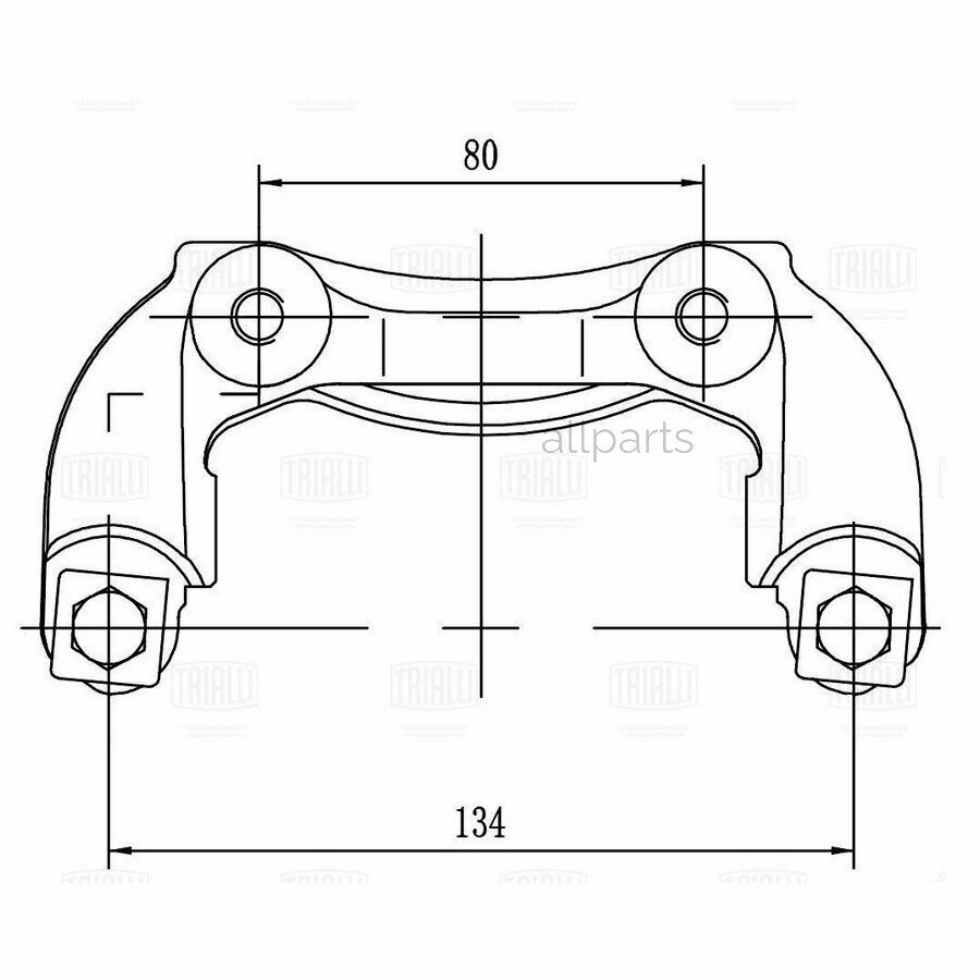 TRIALLI CF 350146 Скоба суппорта для а/м Лада 2110 перед. (R13) (CF 350146)