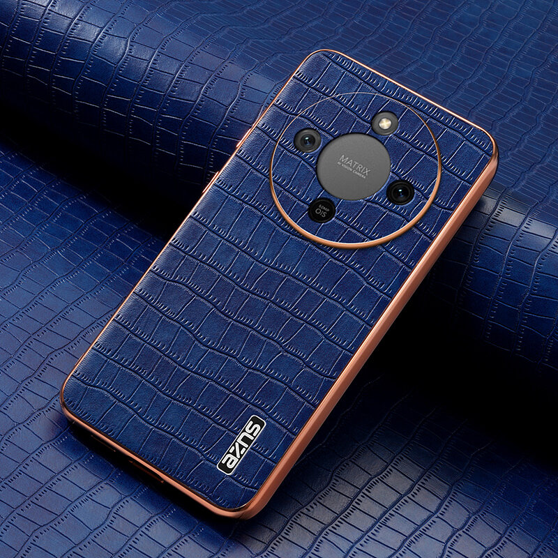 Чехол для Honor X9D / Хонор X9d Защитная оболочка с текстурой крокодила