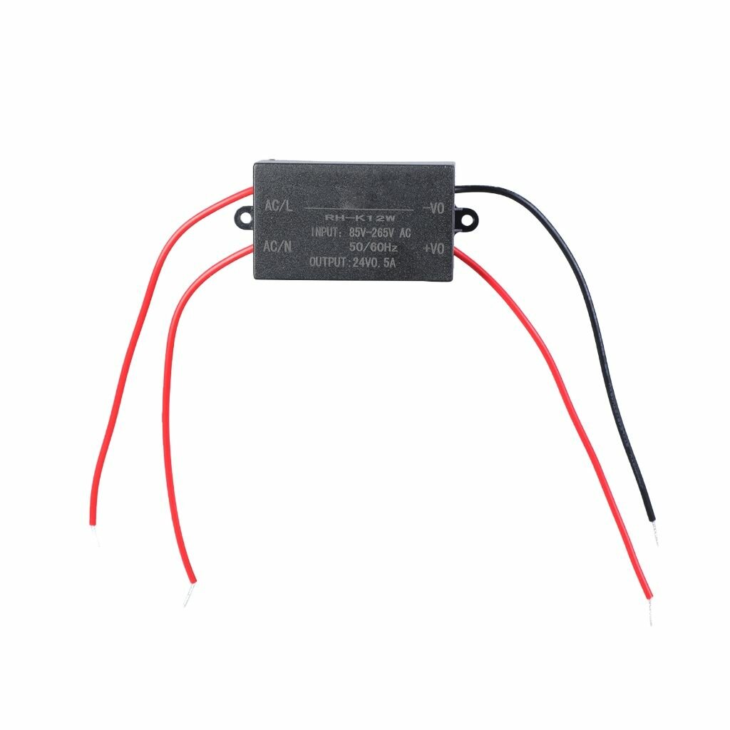 Кабель-переходник, AC85V 265V до DC12W адаптер питания черный - 24V 500mA