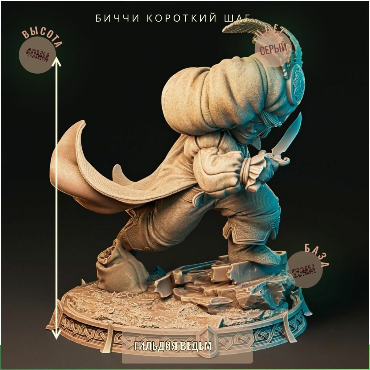 Биччи Коротыш ДнД DnD миниатюры набор Гильдия Ведьм