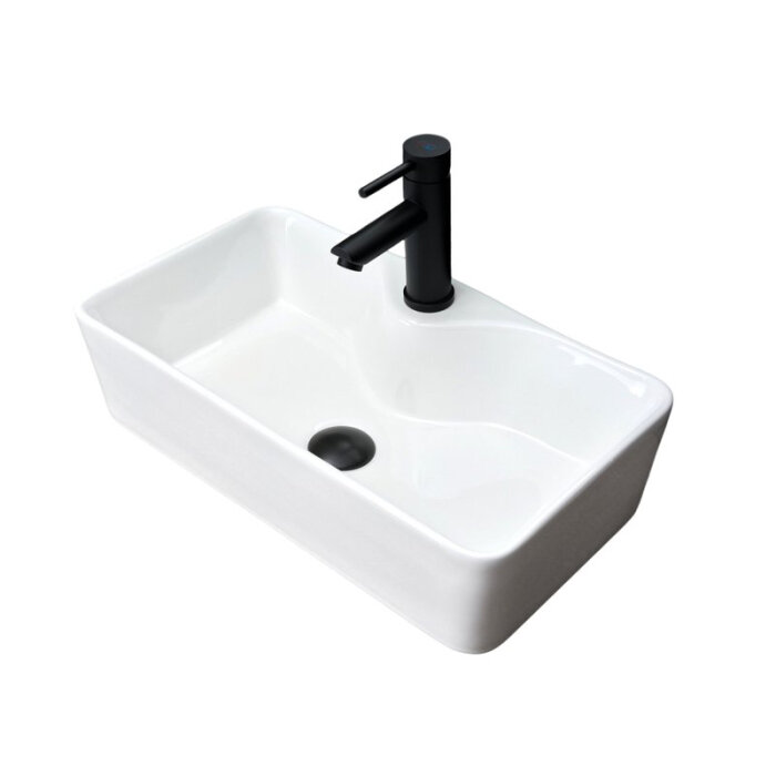 Накладная раковина GID Geometrico N9092 глянцевая белая