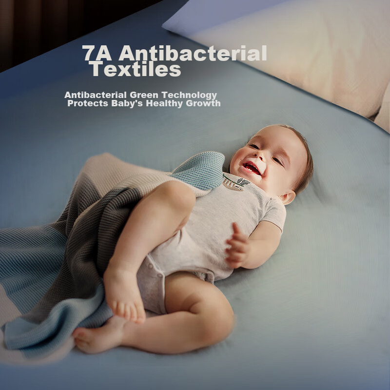 Tongkui Baby Diaper Pad, Large Size, Washable, Waterproof Bed Sheet, Breathable Children's Mattress, 7A Antibacterial, Blue, 180*200cm