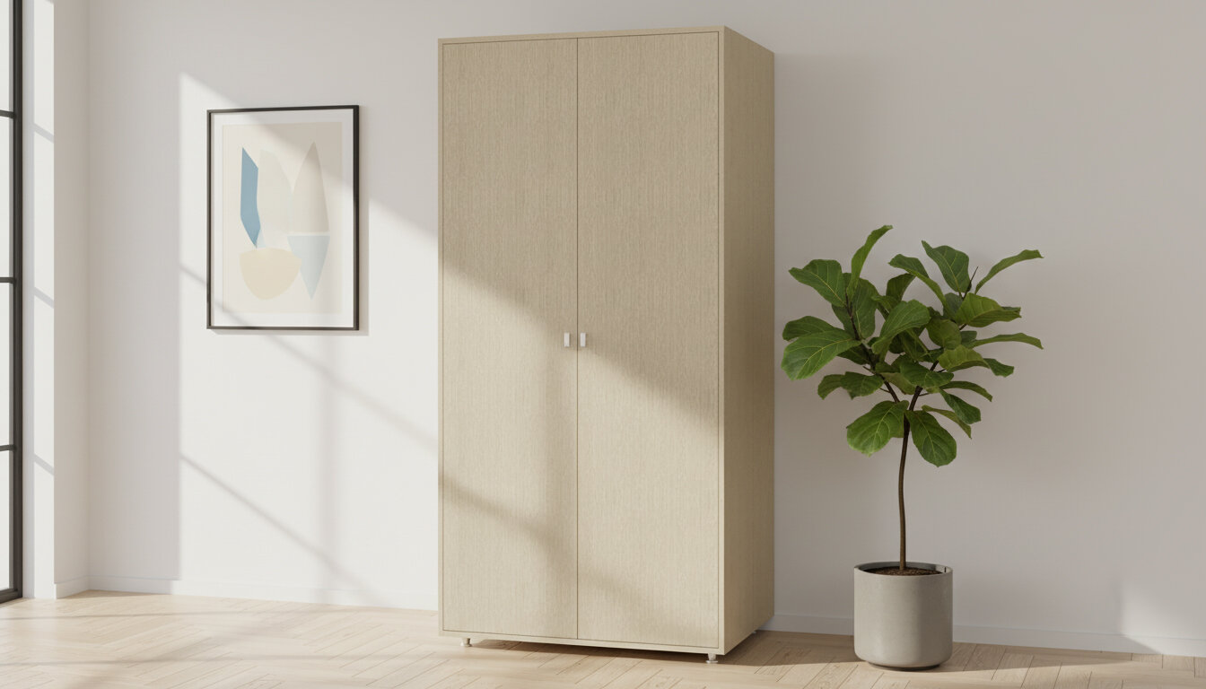 Распашной шкаф Рубис Дуб Сонома 3025 NW 100*50*220 см GOODFORM Для одежды, в прихожую,