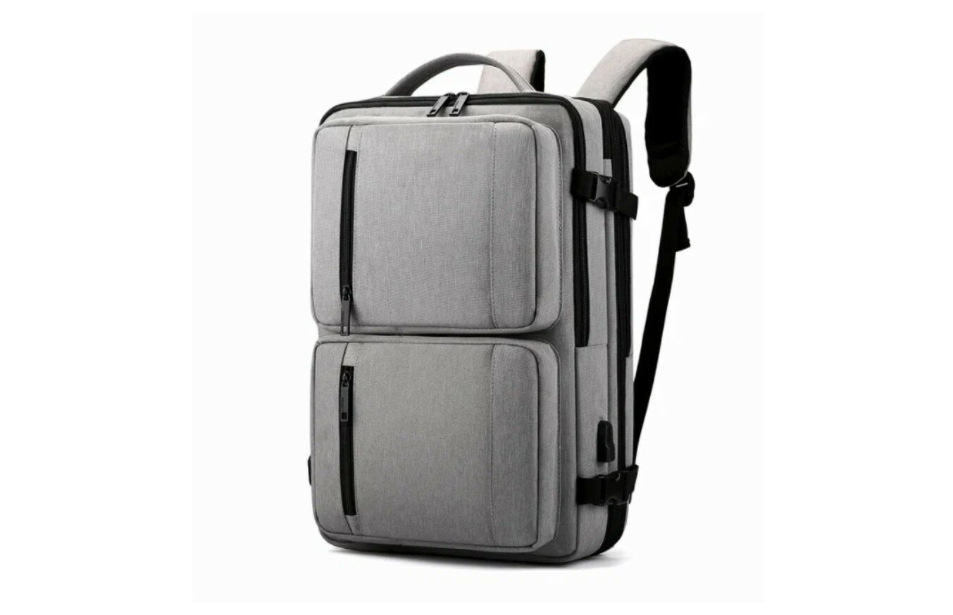 Рюкзак-сумка MyPads M63-012 из непромокаемой ткани для ноутбука Dell Asus Acer Lenovo HP Xiaomi 17/17.3/18 дюймов серый