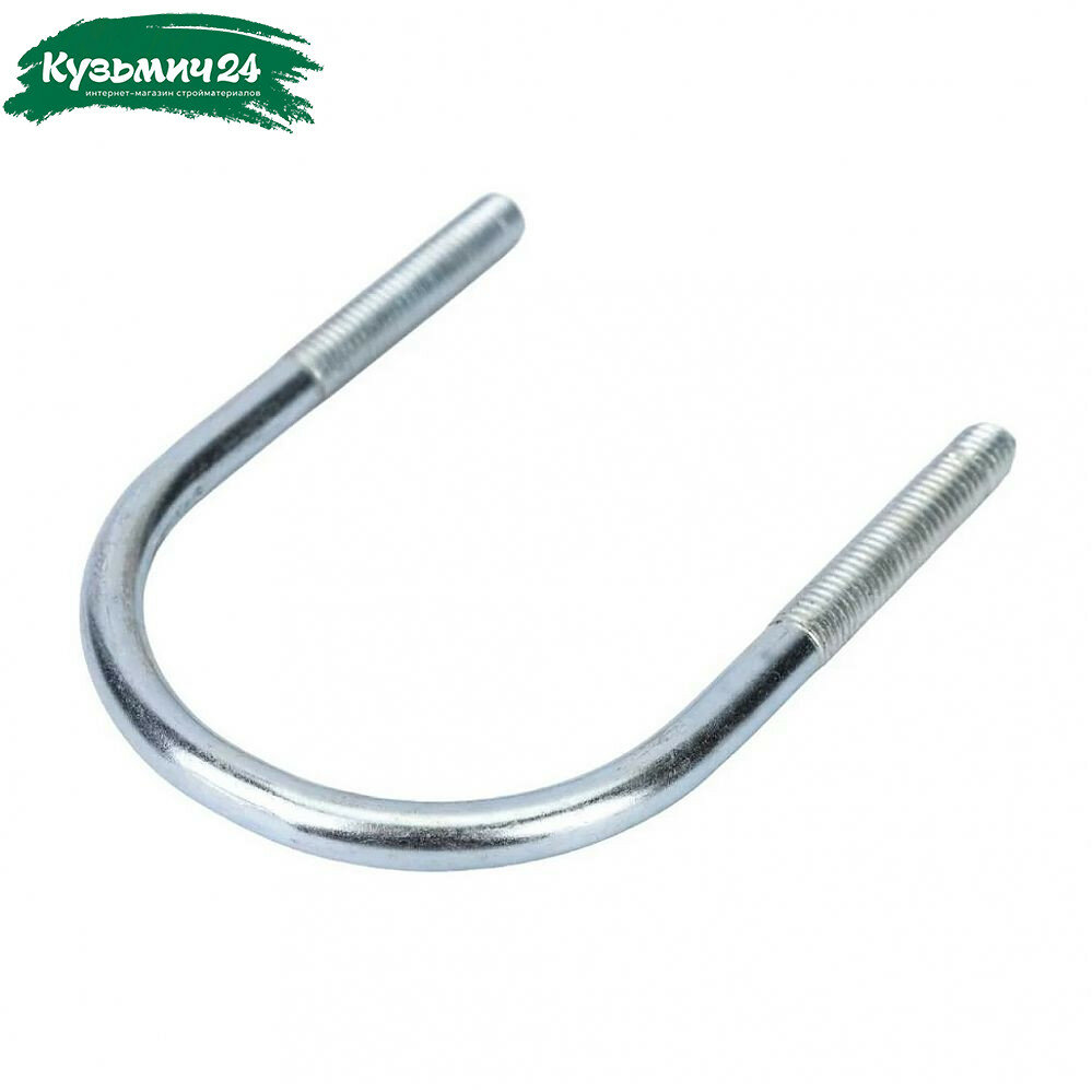 Скоба U-образная, оцинкованная сталь, для крепления, серебристый, 36 мм, 1", М8