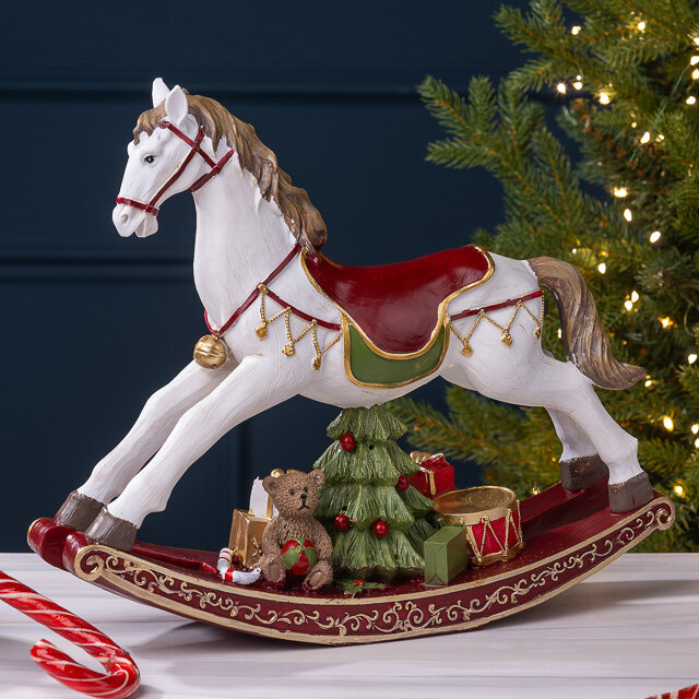 Новогодняя статуэтка Лошадка-качалка Alroy 30 см, Edelman, 1181277