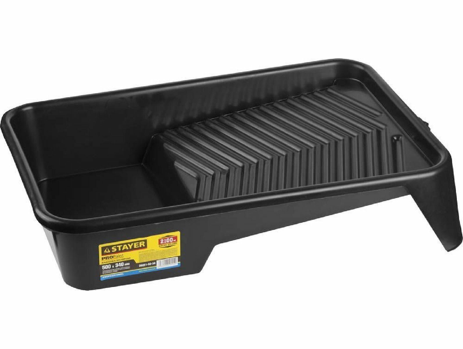 Малярная пластмассовая ванночка STAYER 500х340мм 2,1л для валиков до 270мм с насечками для прокатки