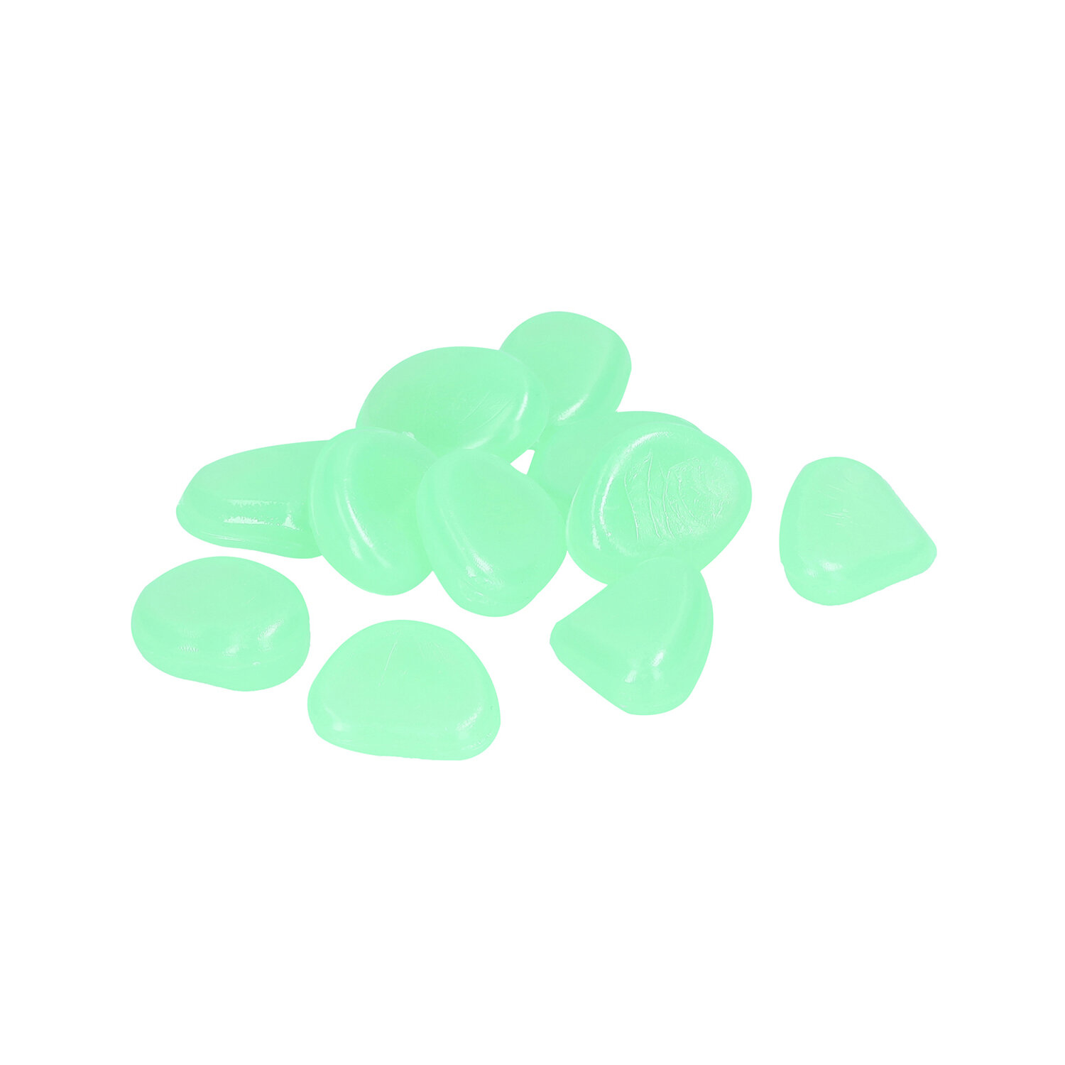 500 шт. Искусственные флюоритовые садовые гальки для дорожек, аквариумного декора, растений, светящиеся в темноте камни.