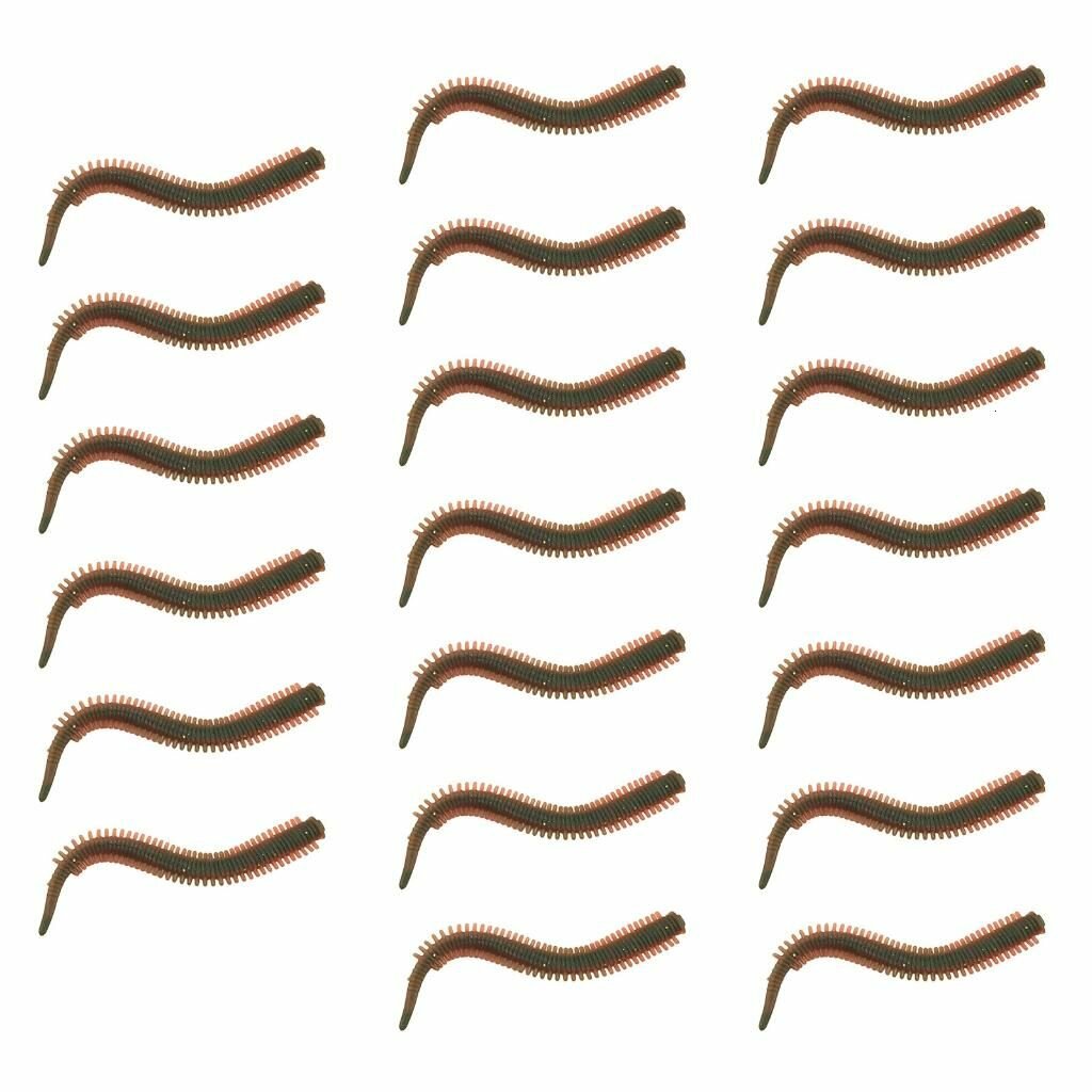 20шт Искусственные Песчаные Черви 7,5 см