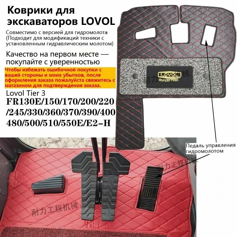 LOVOL Коврики в салон автомобиля, Листовой пластик АБС/ПММА, 1 шт.