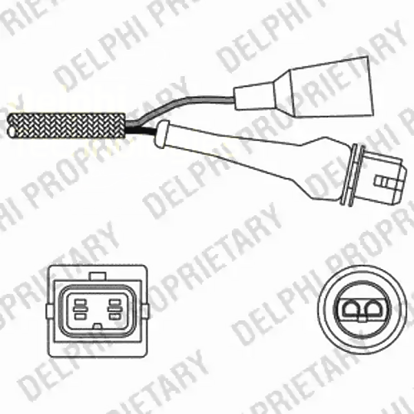 DELPHI ES10242-12B1 (034906265 / 034906265A / 034906265C) лямбда-зонд 155,164,75, gtv, rz, spider, 100,100 quattro,200,200 quattro,5000,5000 quattro,80,80