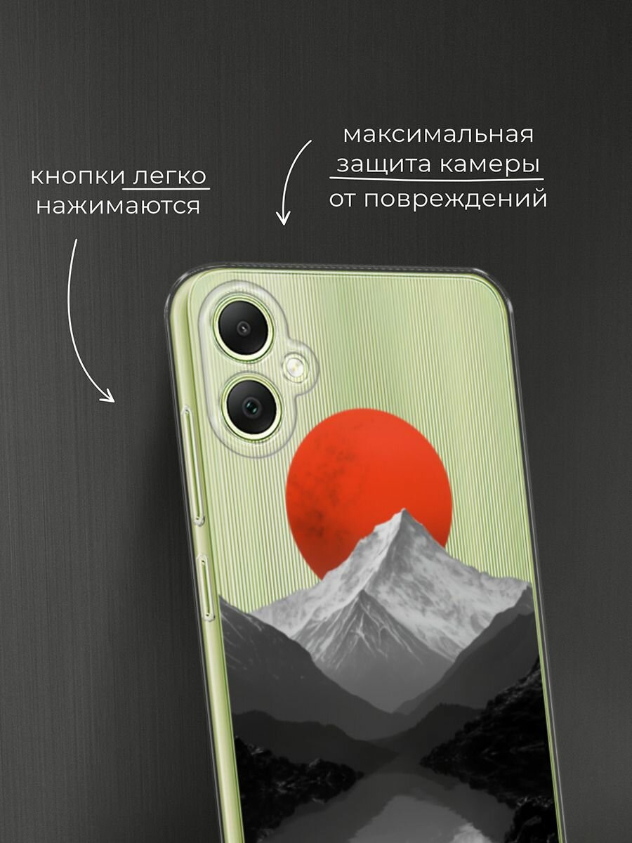 Чехол на Samsung Galaxy A05 / Самсунг Галакси A05 с принтом Белая гора 2, прозрачный — фото 1