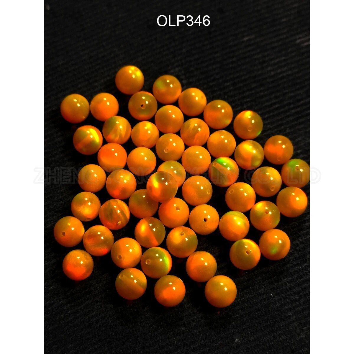 Синтетические опаловые бусины OLP312-OLP387 для ювелирных Оранжевый, 5mm--20 pieces, OLP346--no hole