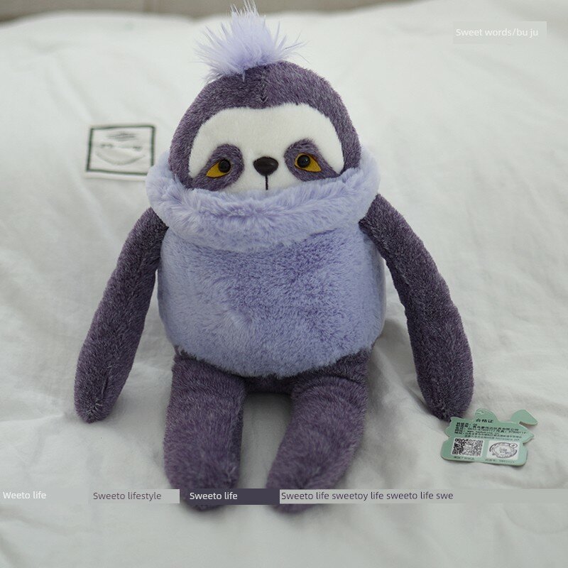 Настоящая плюшевая игрушка-ленивец, кукла в цвете дофамина, детская успокаивающая игрушка-подушка, украшение для дома,