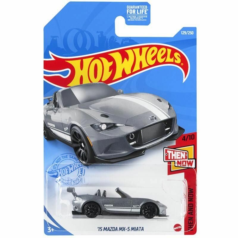 Машинка Mattel Hot Wheels 2021 C4982 15 Mazda Mx-5 Miata Silver Gray